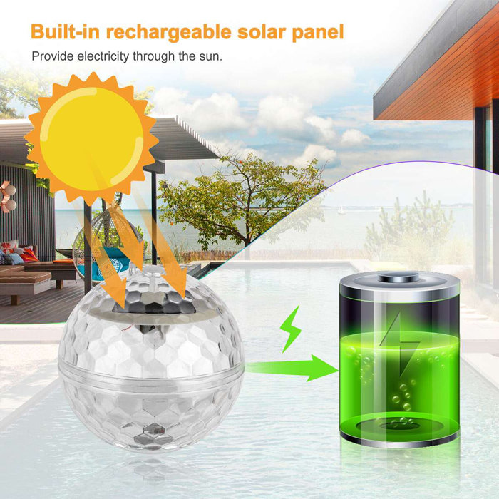 Deago Solar Powered Outdoor Floating Pool Lights | Wayfair Deago Solar Powered Outdoor Floating Pool Lights | Wayfair